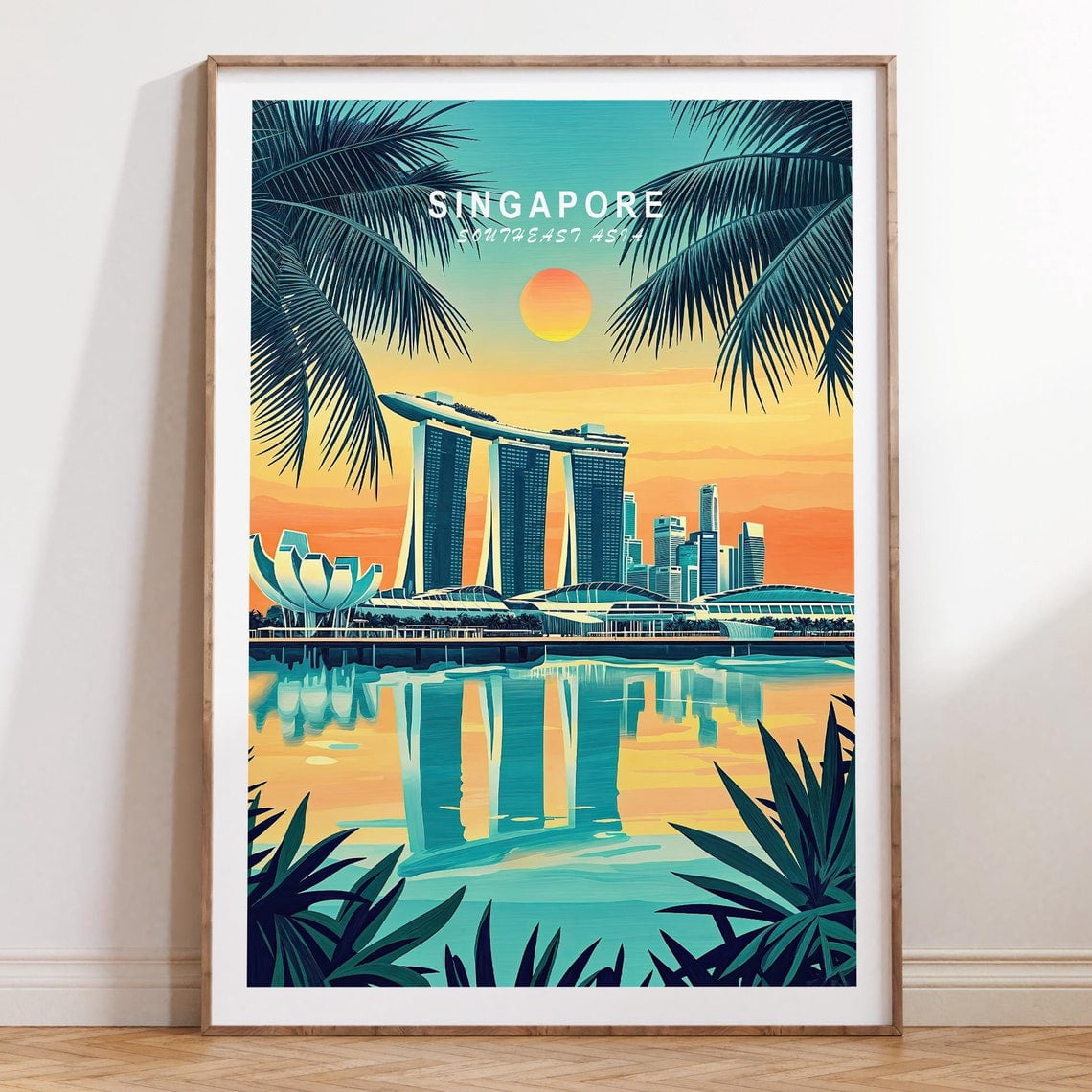 Singapore Southeast Asia Travel Poster, Singapore Wall Art, Southeast ...