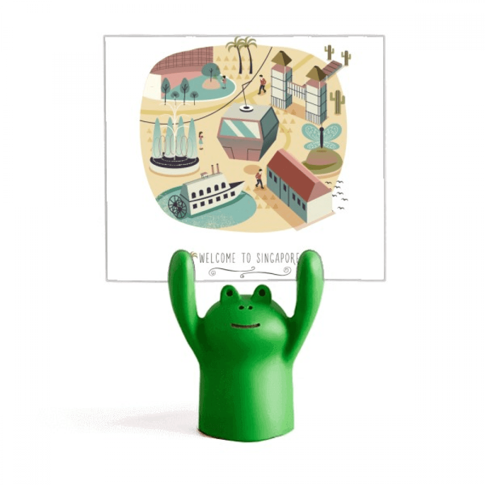 Singapore Theme Park Cable Car Memo Holder Cartoon Animal Frog Stand ...
