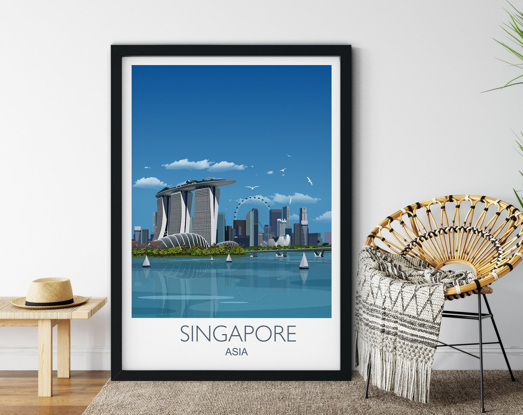 Singapore Travel Print , Travel Poster of Singapore, City of Singapore ...