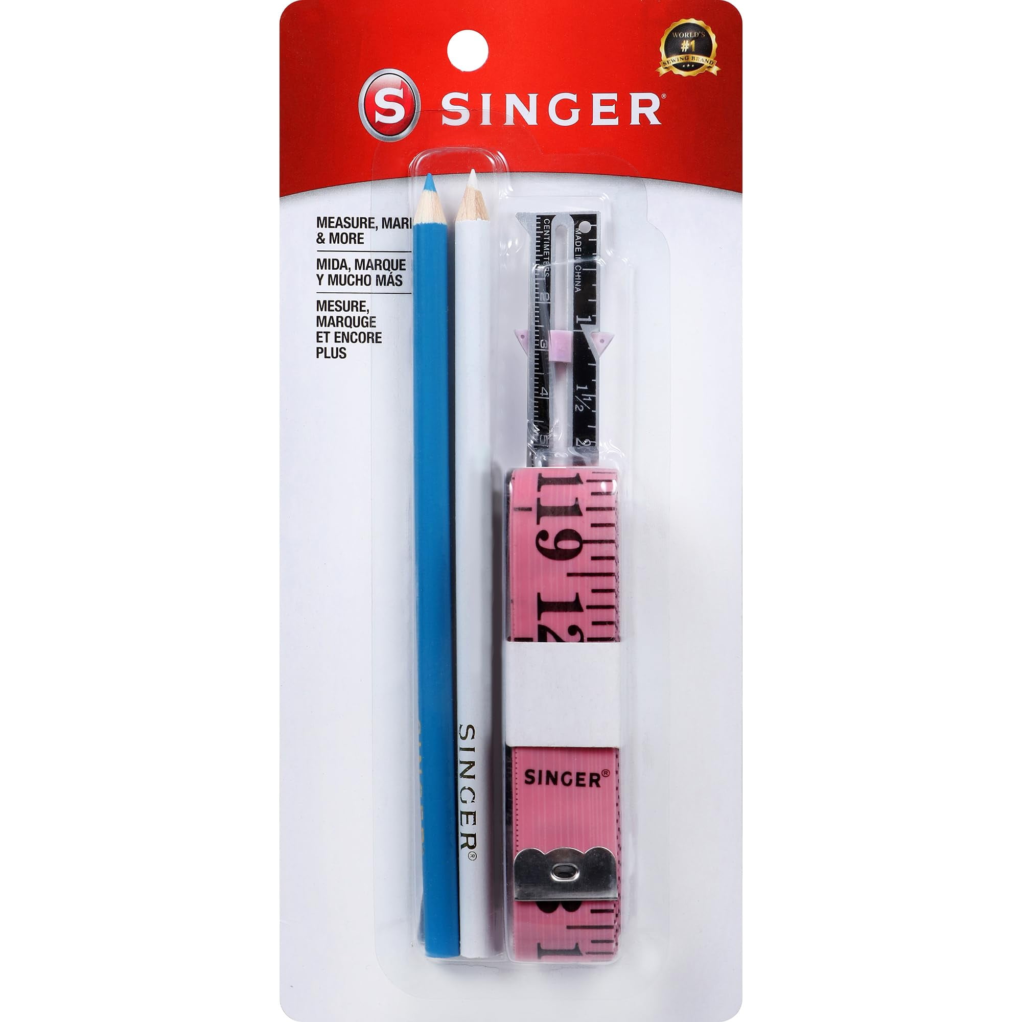 Singer 00321 Marking Pencils and Tape Measure, Multi 4 Piece C42 ...