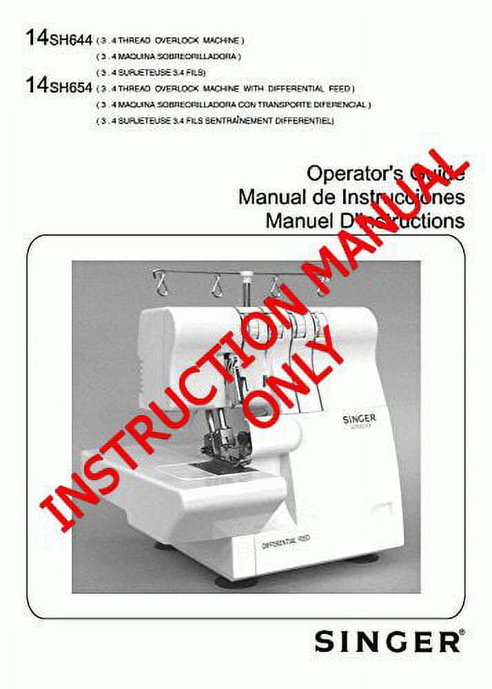 Singer 14SH654-LED-Version Sewing Machine/Embroidery/Serger Owners ...