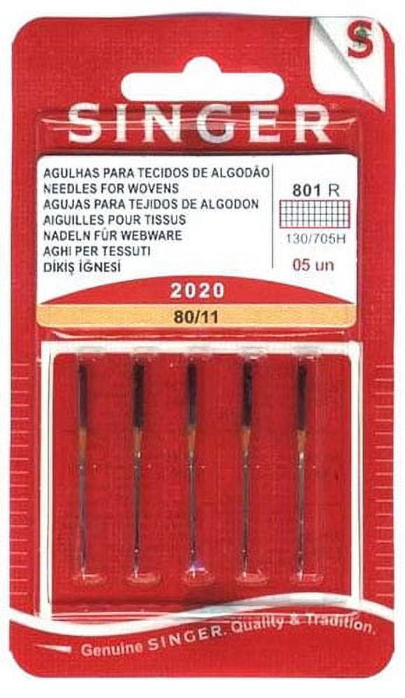 Singer 2020 Regular Point Needles Size 80/11 - Walmart.com