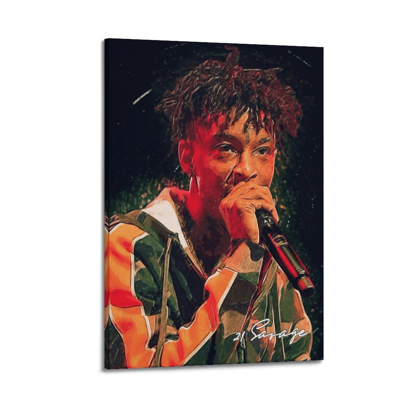 Singer 21 Savage Poster Anime Star Music Picture Wall Art Painting ...