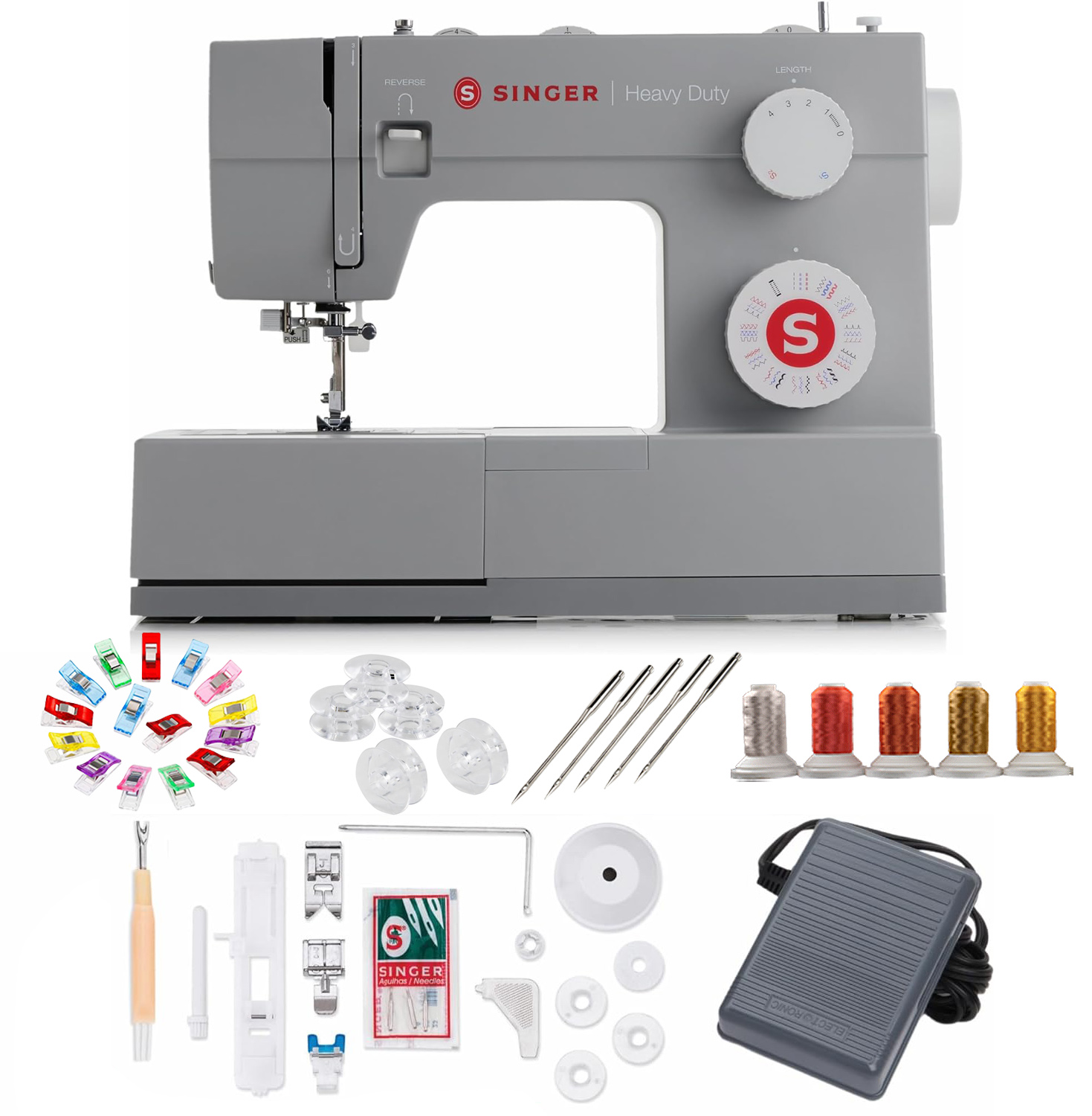 Singer® Heavy Duty 4411 Sewing Machine With 69 Stitch Applications, A ...
