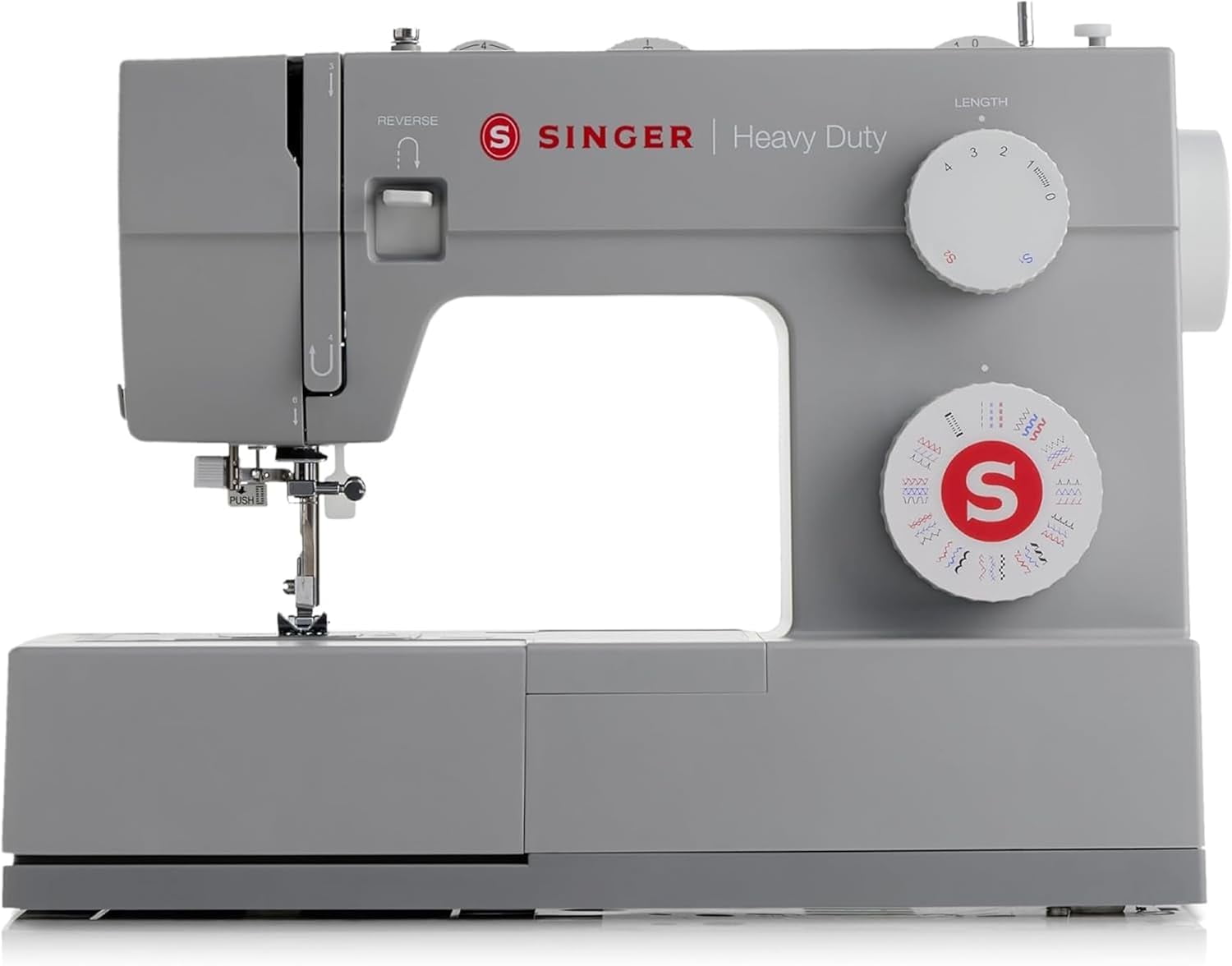 Singer 4452 Heavy Duty Sewing Machine with Bonus Low Shank Ruffler Foot ...