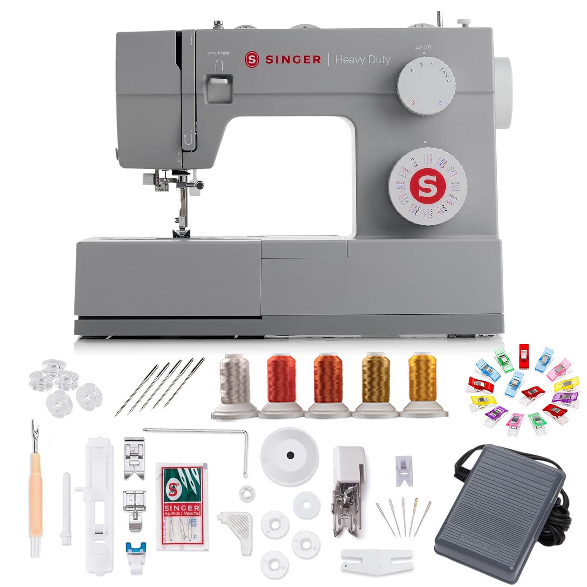 Singer 4452 Heavy Duty Sewing Machine with Exclusive Bonus Bundle ...