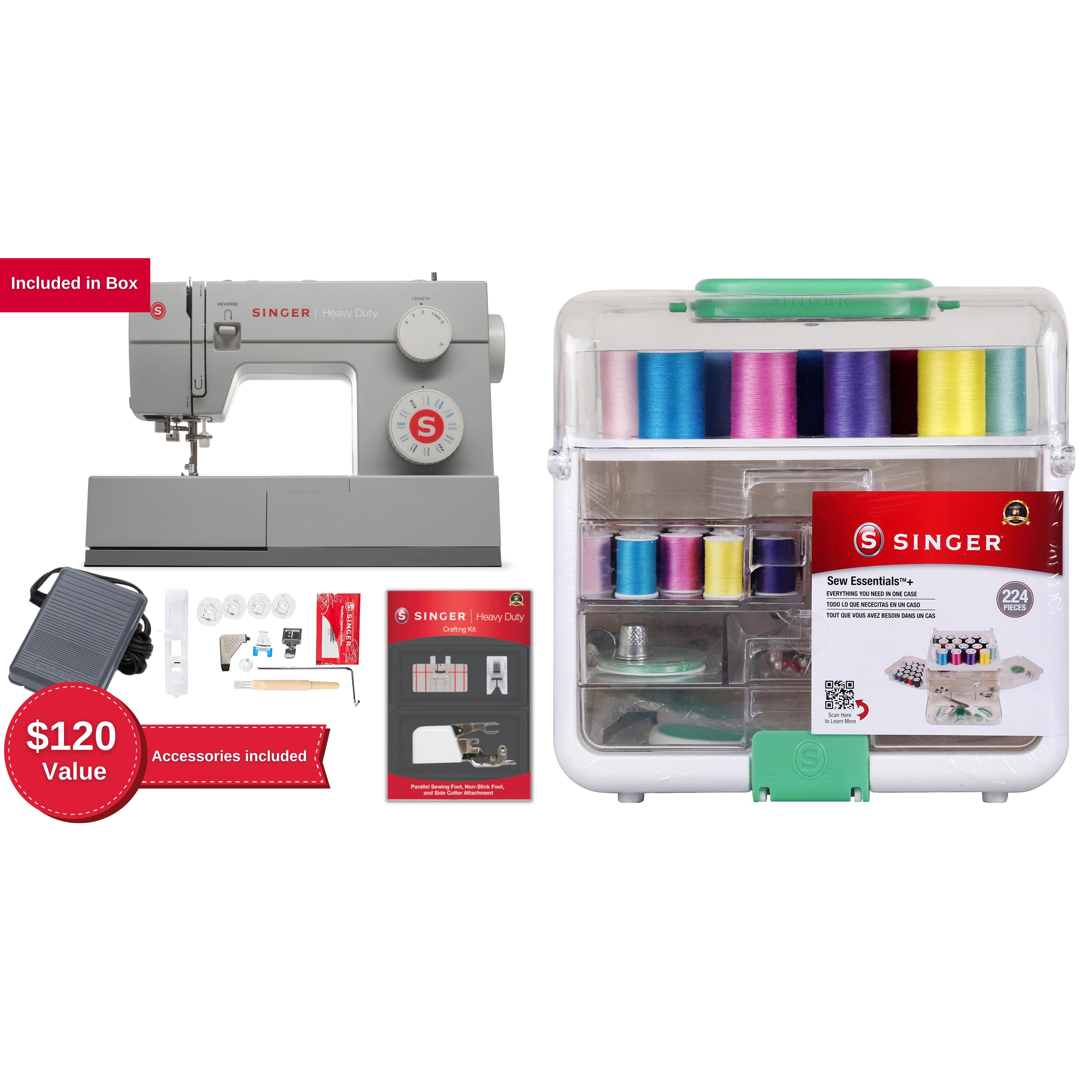 Singer 44S and Singer Sew Essentials Bundle - Walmart.com