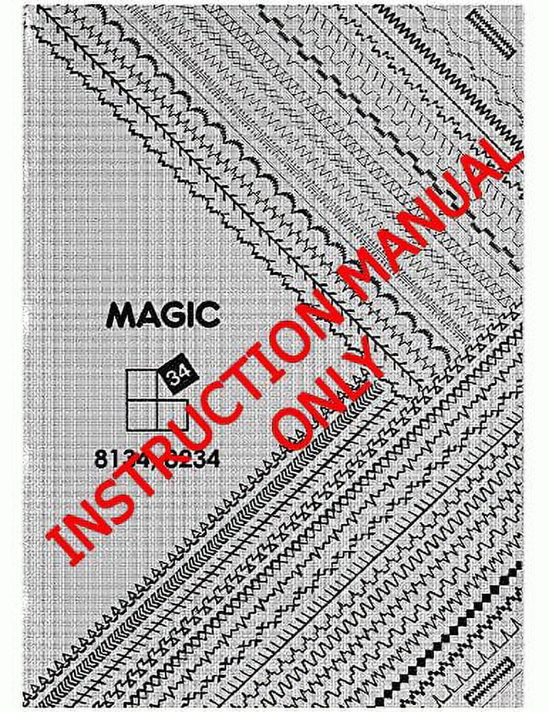 Singer 8134-8234 Sewing Machine/Embroidery/Serger Owners Manual Reprint ...