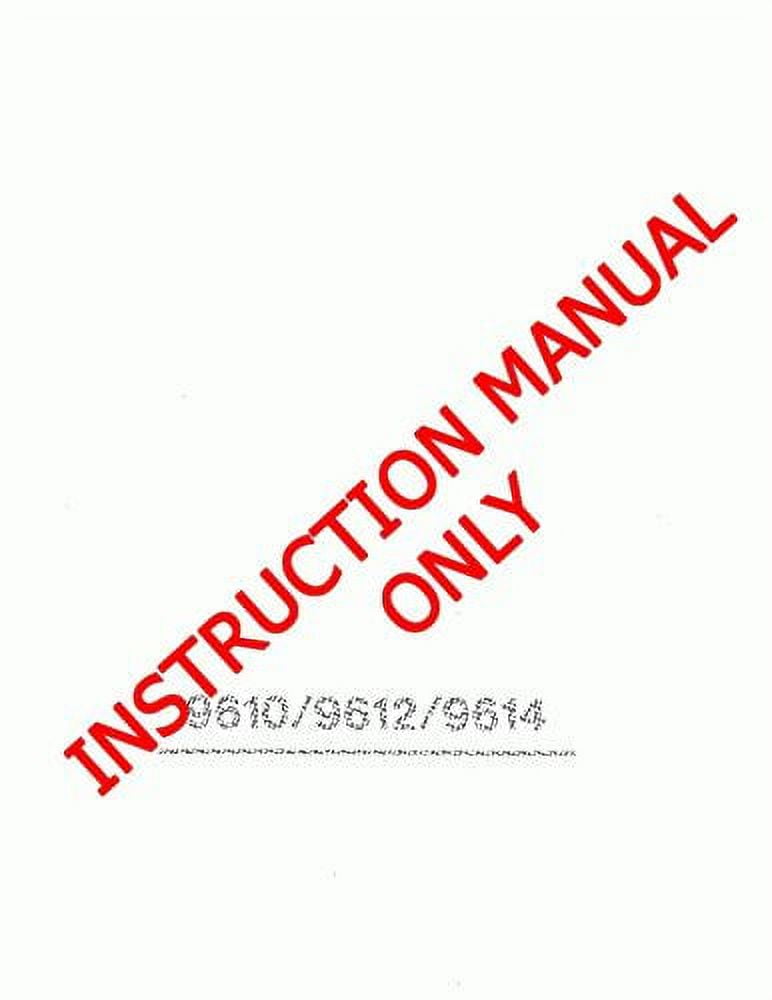 Singer 9610-9612-9614 Sewing Machine/Embroidery/Serger Owners Manual ...