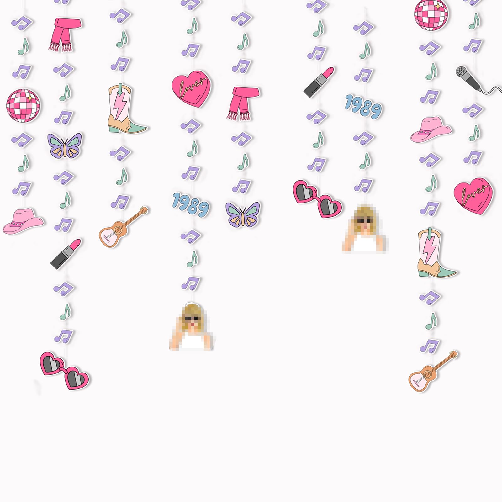 Singer Birthday Hanging Decorations Garland for Fans Music Party ...