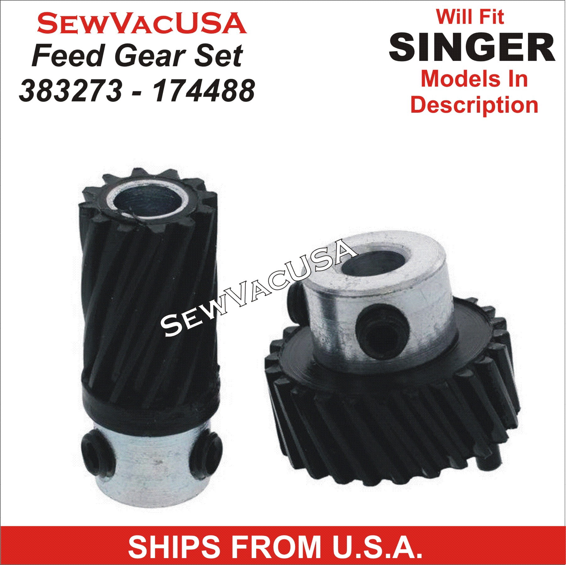 Singer Compatible 174488 & 383273 New Singer feed gear set - Walmart.com
