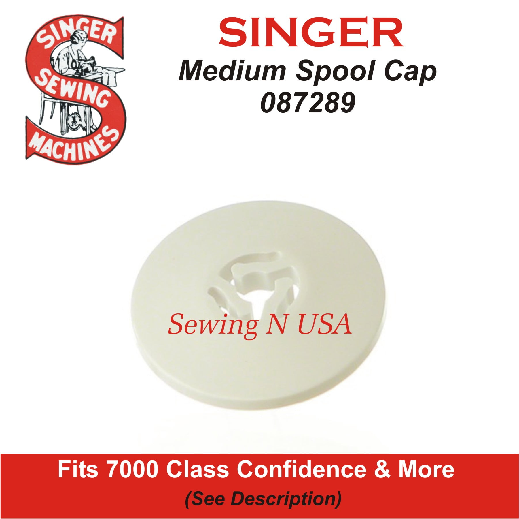 Singer Compatible Medium Spool Cap 087289 Fits 7000 Series One, 1+ SEQS ...