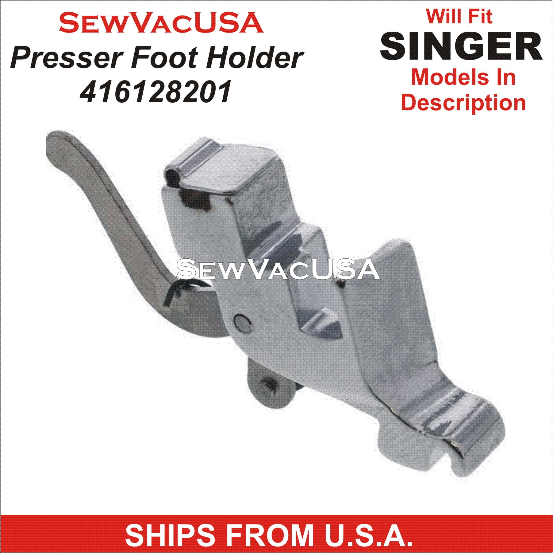 Singer Compatible Presser Foot Holder 006187008 / 416128201 Fits Heavy ...