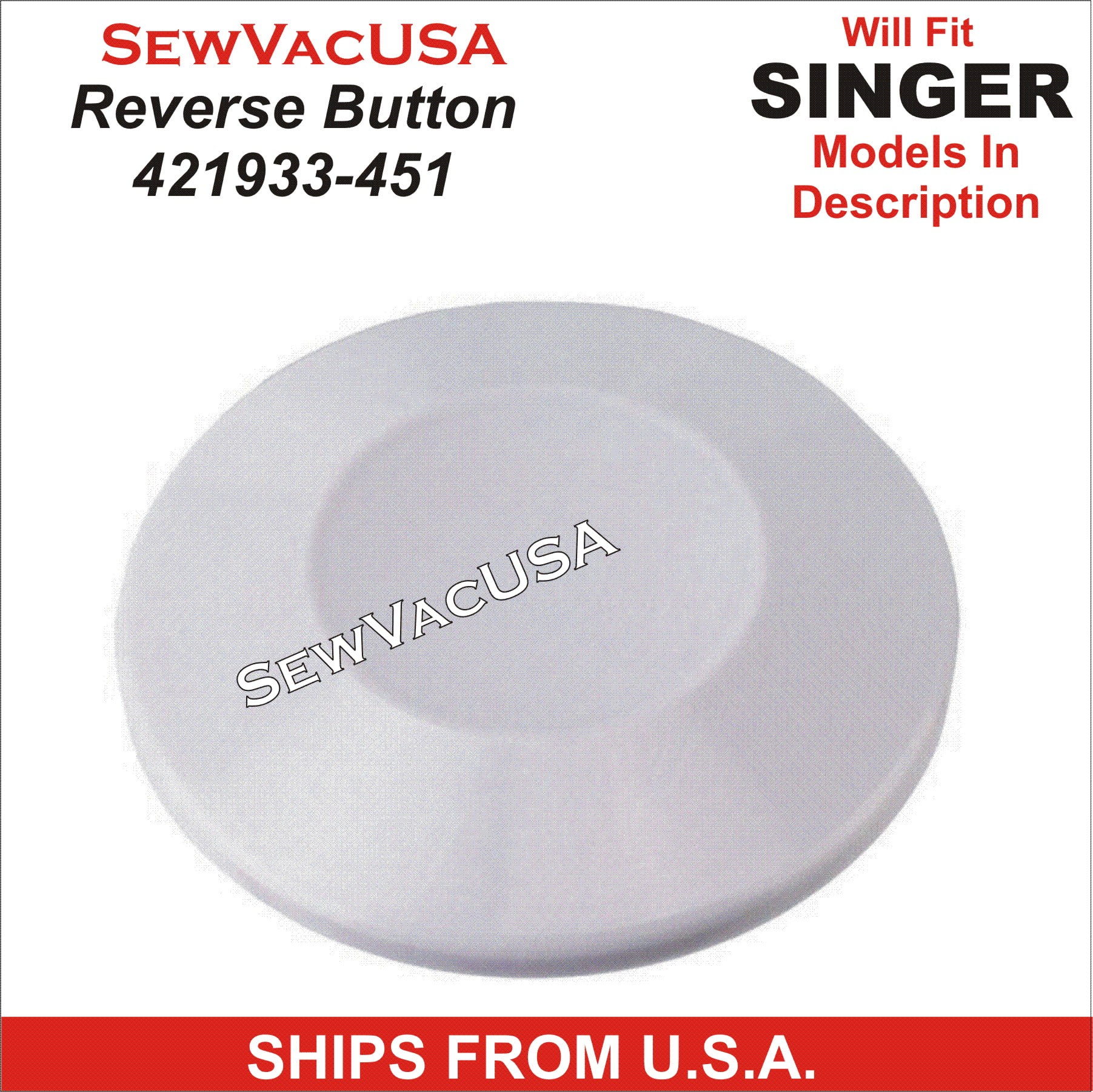 Singer Compatible Reverse Knob 421933-451 Fits 6100, 7100 Class & More ...