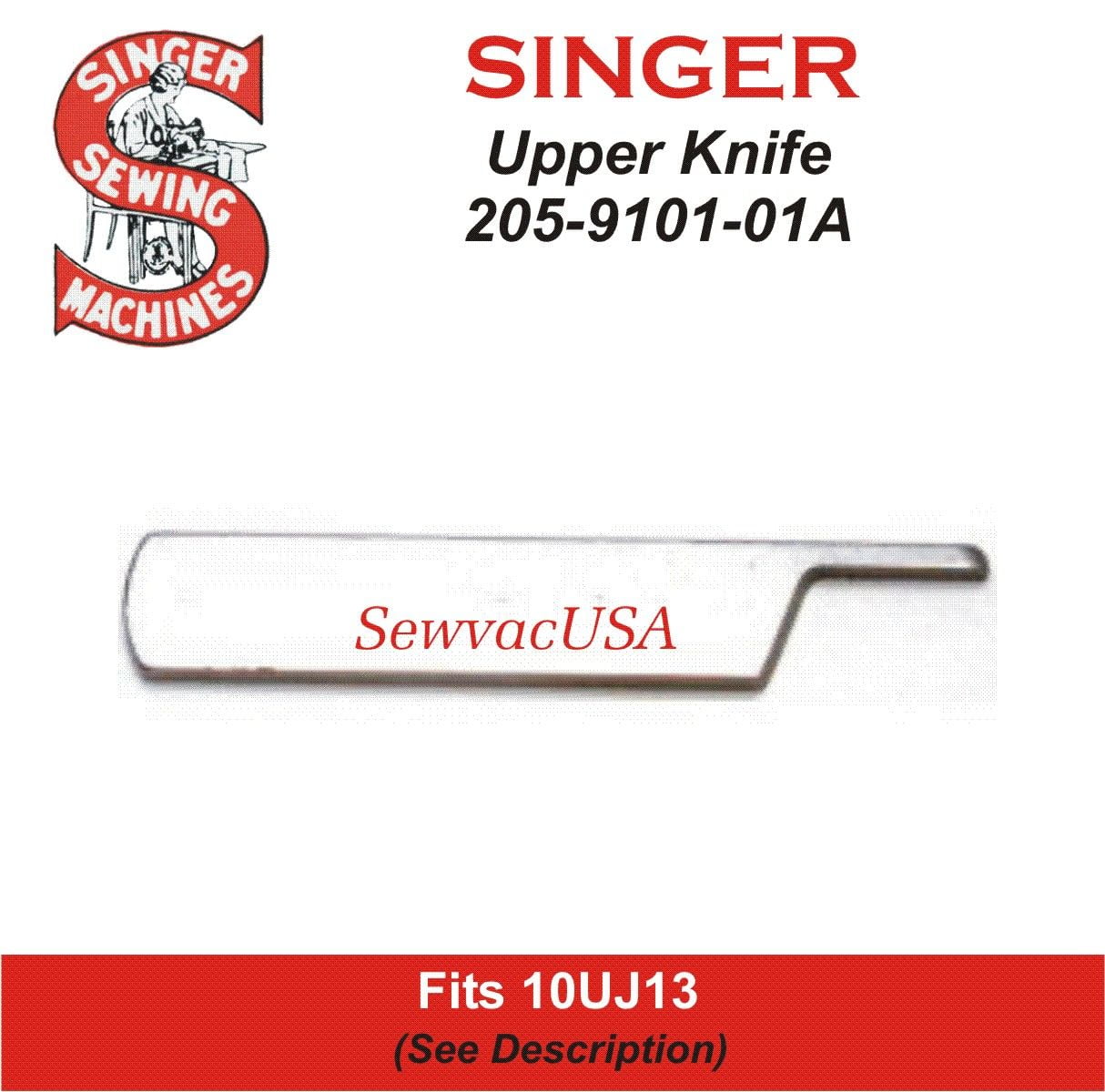 Singer Compatible Upper Serger Knife 205910101A Fits 10UJ13 Also Fits ...