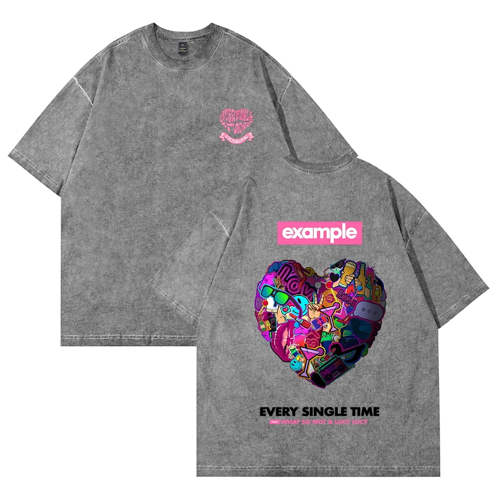 Singer Example Merch shirt Vintage Aged Design Round Neck Short Sleeve ...