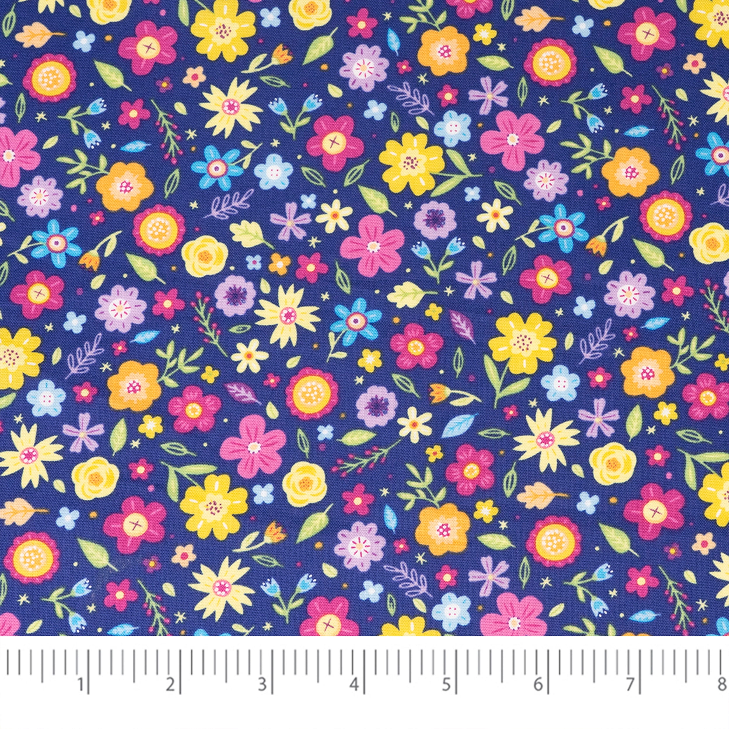 Singer Fabric, 100% Cotton, Sewing & Crafting, 44" Wide, Bright Floral ...