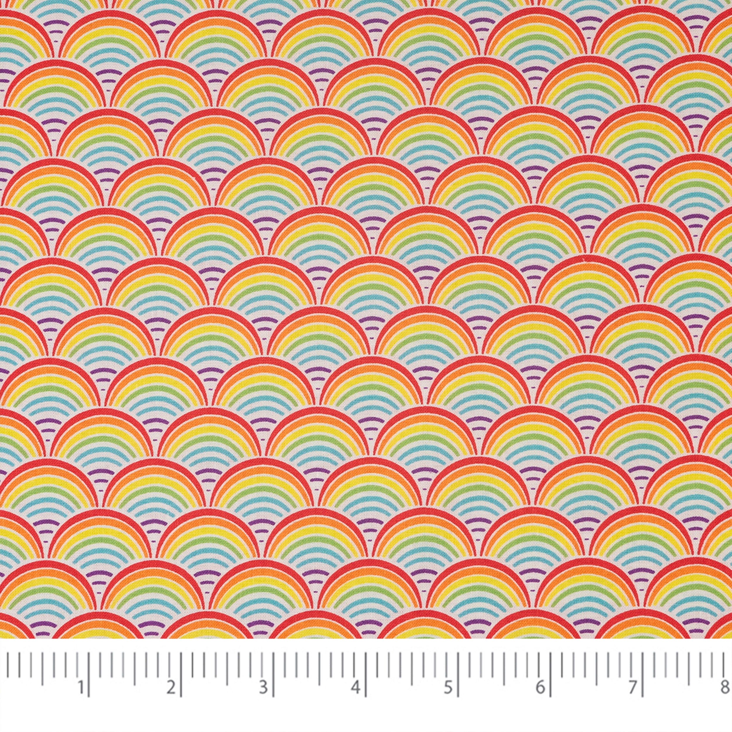 Singer Fabric, 100% Cotton, Sewing & Crafting, 44" Wide, Rainbow Geo ...