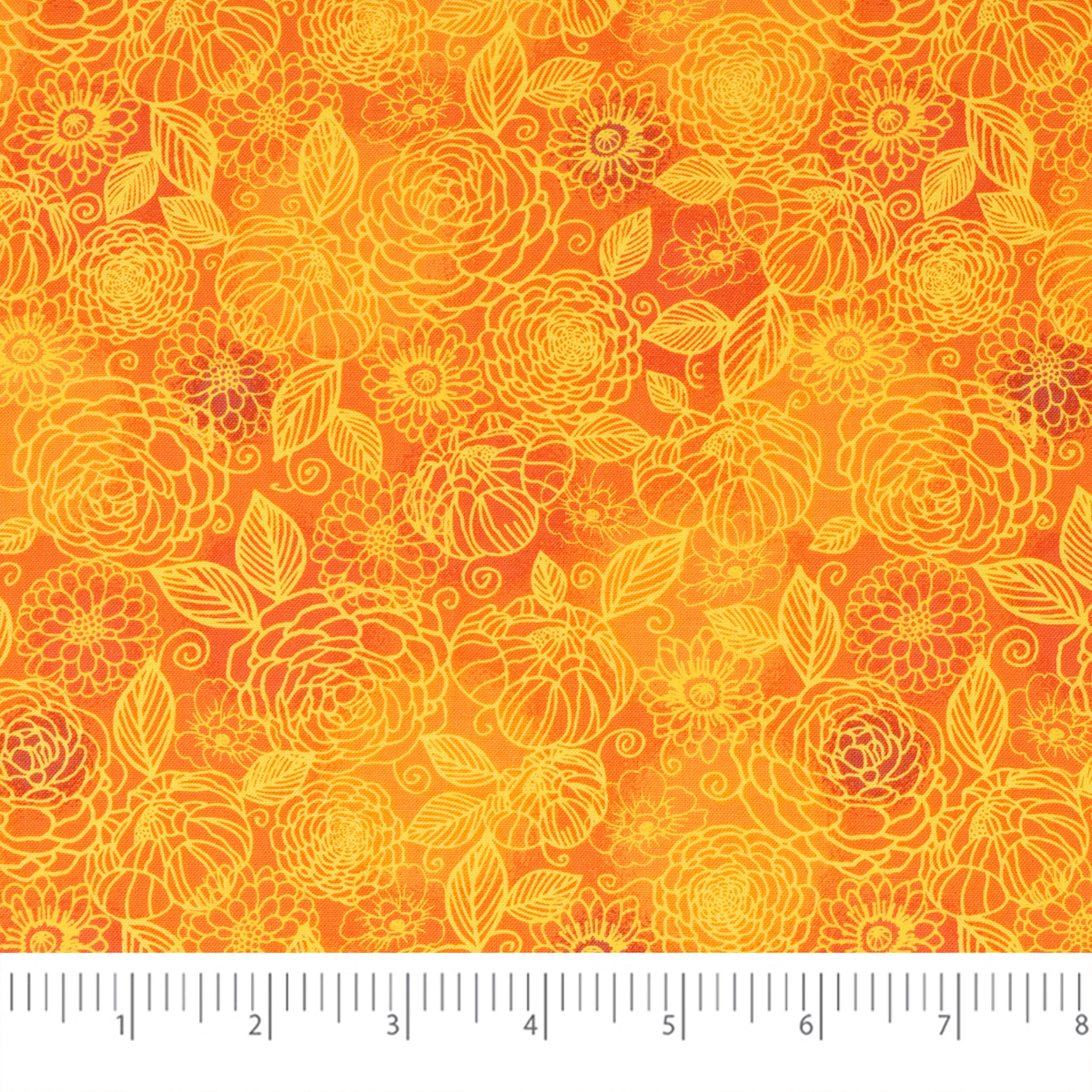Singer Fabric, 100% Cotton, Sewing & Crafting, 44" Wide, Tonal Floral ...