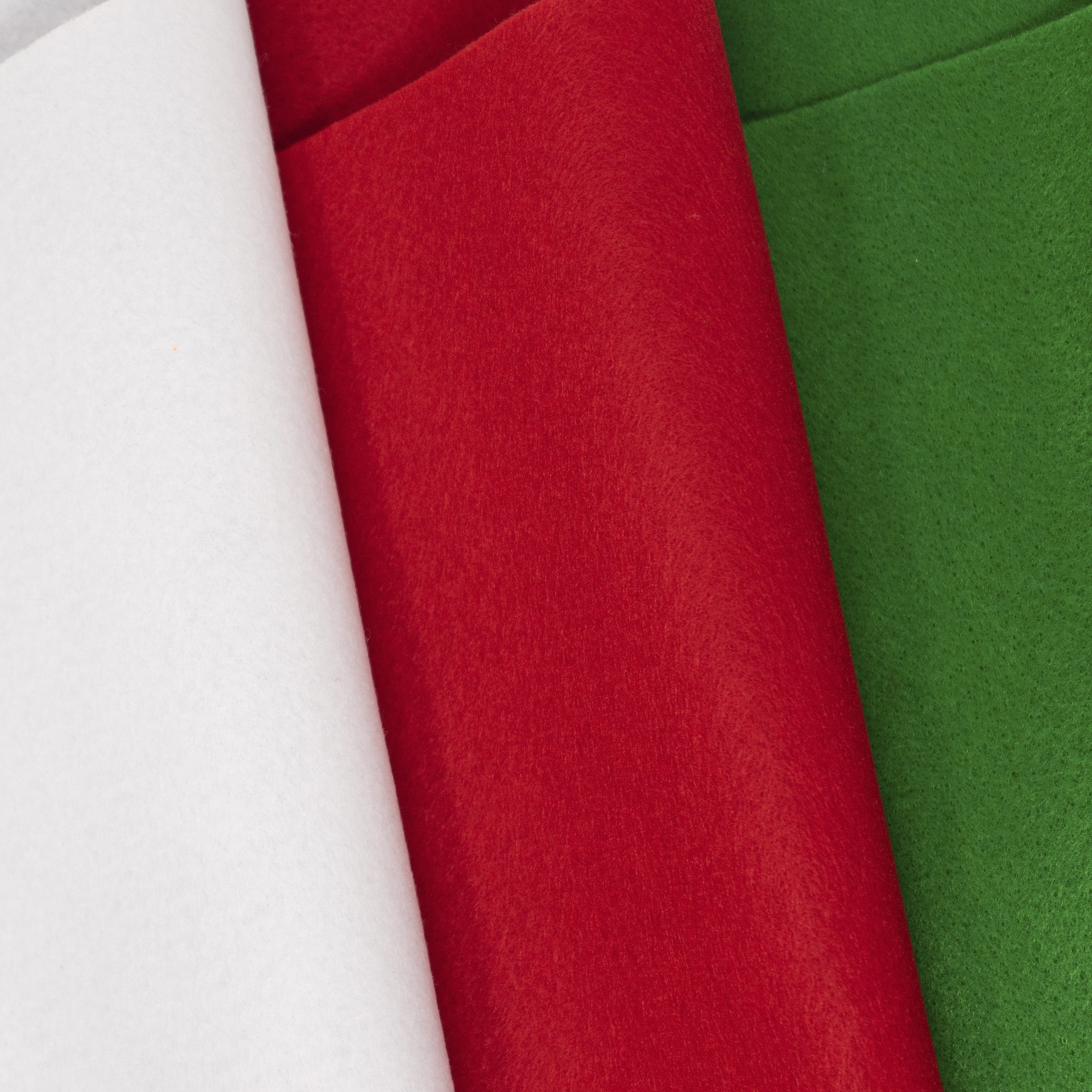Singer Fabric, 100% Polyester, 36 In, 3 Pcs Felt Precut Roll-Green, Red ...