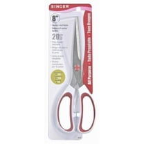 SINGER Bent Fabric Scissors, 8.5 Inch, Stainless Steel Blades, Red ...