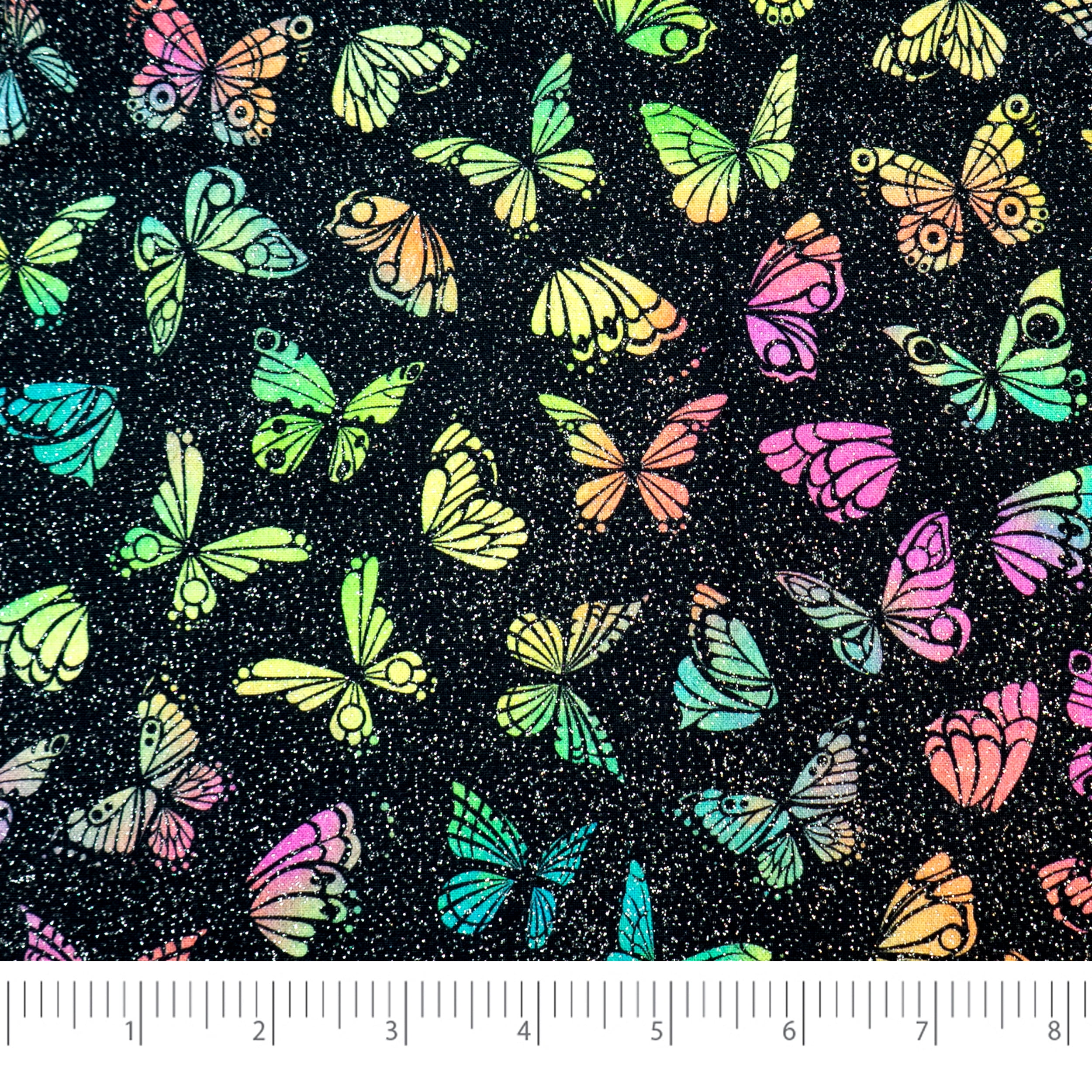 Singer Fabrics, 100% Cotton, Quilt Crafting, Neon Butterfly with ...