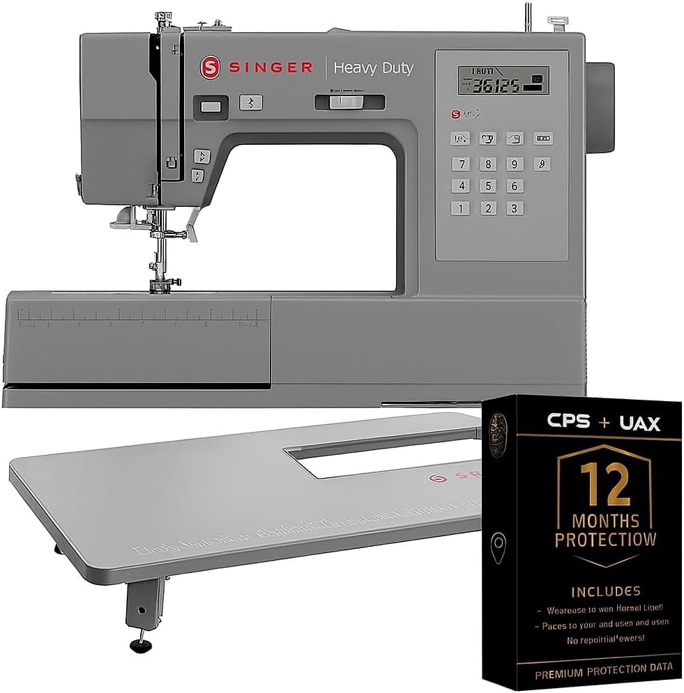 Singer Heavy Duty 6700C Sewing Machine with Extension Table, LCD Screen ...