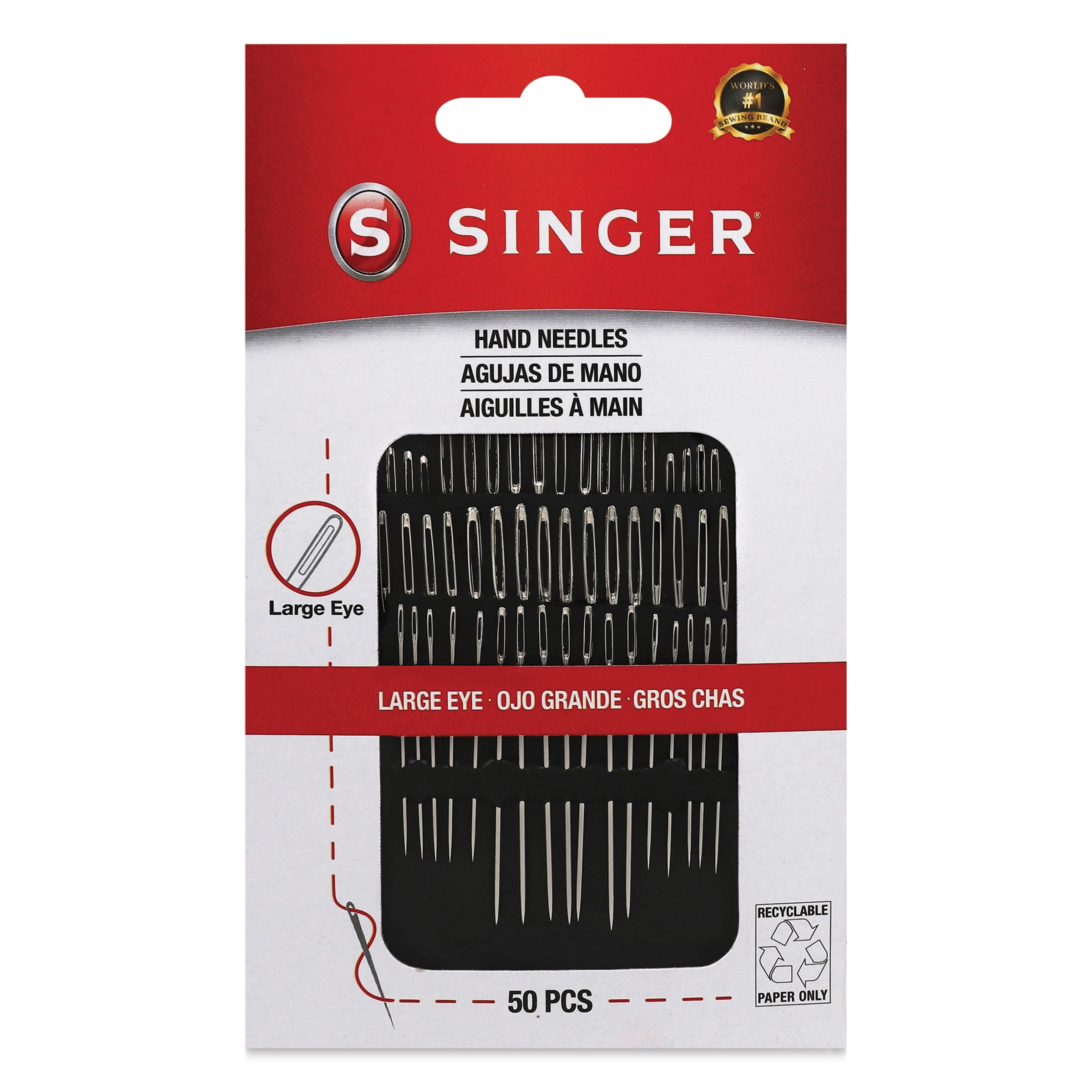 Singer Large Eye Hand Needle Assortment - Set of 50 - Walmart.com