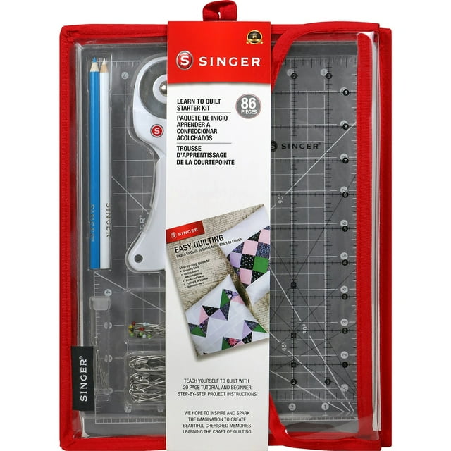 SINGER Learn to Quilt Sewing Kit for Beginners and Adults with Rotary ...