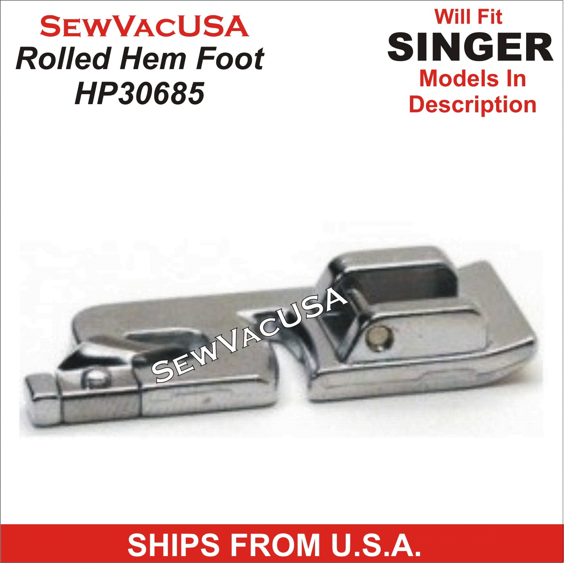 Singer Legacy Compatible Narrow Hemmer Foot HP30685 - Walmart.com