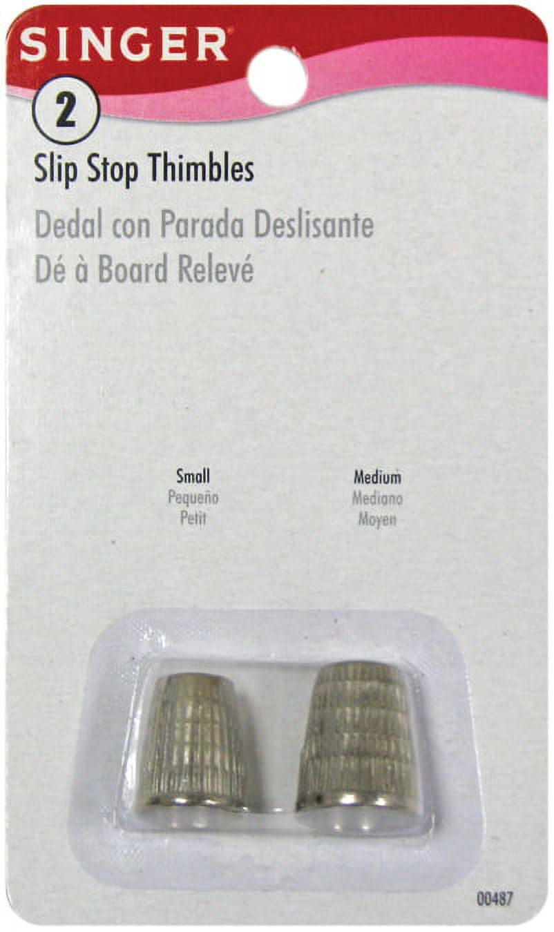 Singer Metal Slip-Stop Thimbles-Small & Medium 2/Pkg - Walmart.com