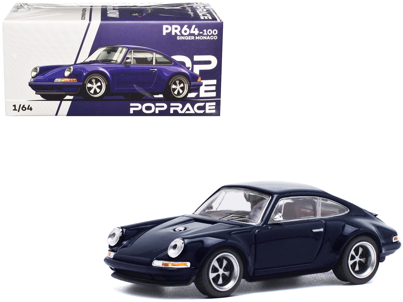 Singer Monaco Midnight Blue 1/64 Diecast Model Car by Pop Race ...