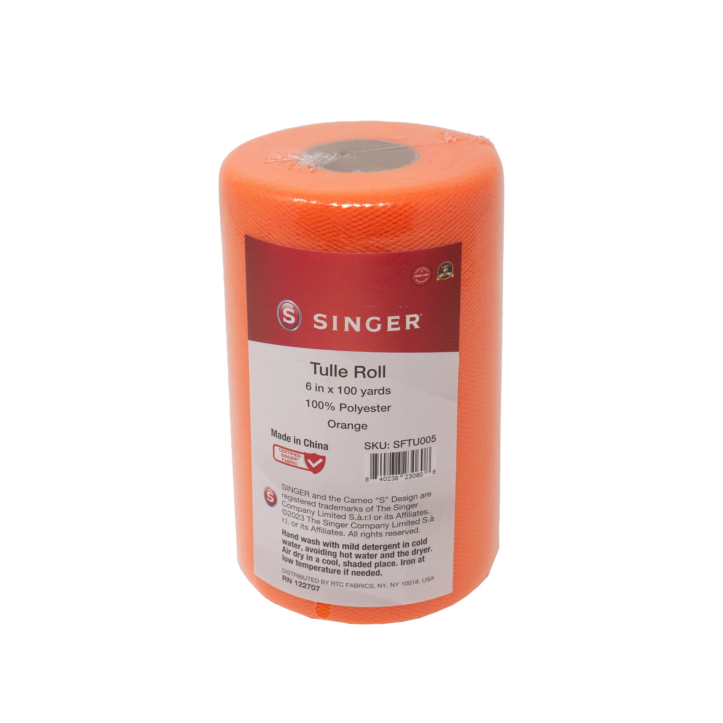 Singer Orange Tulle Fabric Rolls 6 Inch by 100 Yards (300 ft) - Walmart.com
