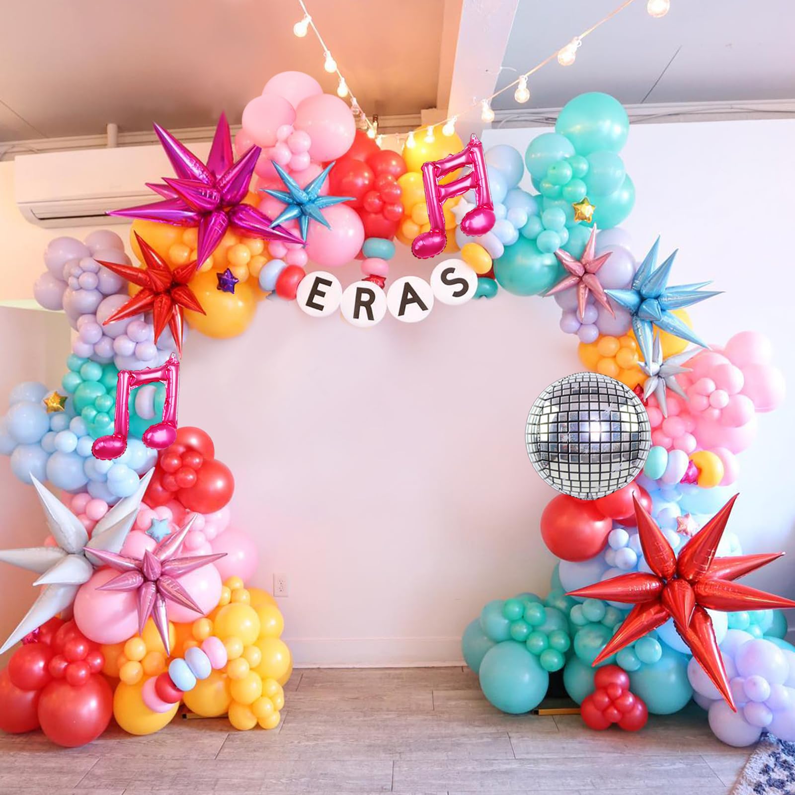 Singer Party Balloon Decorations KEF16 193pcs Pastel Pink Blue and ...
