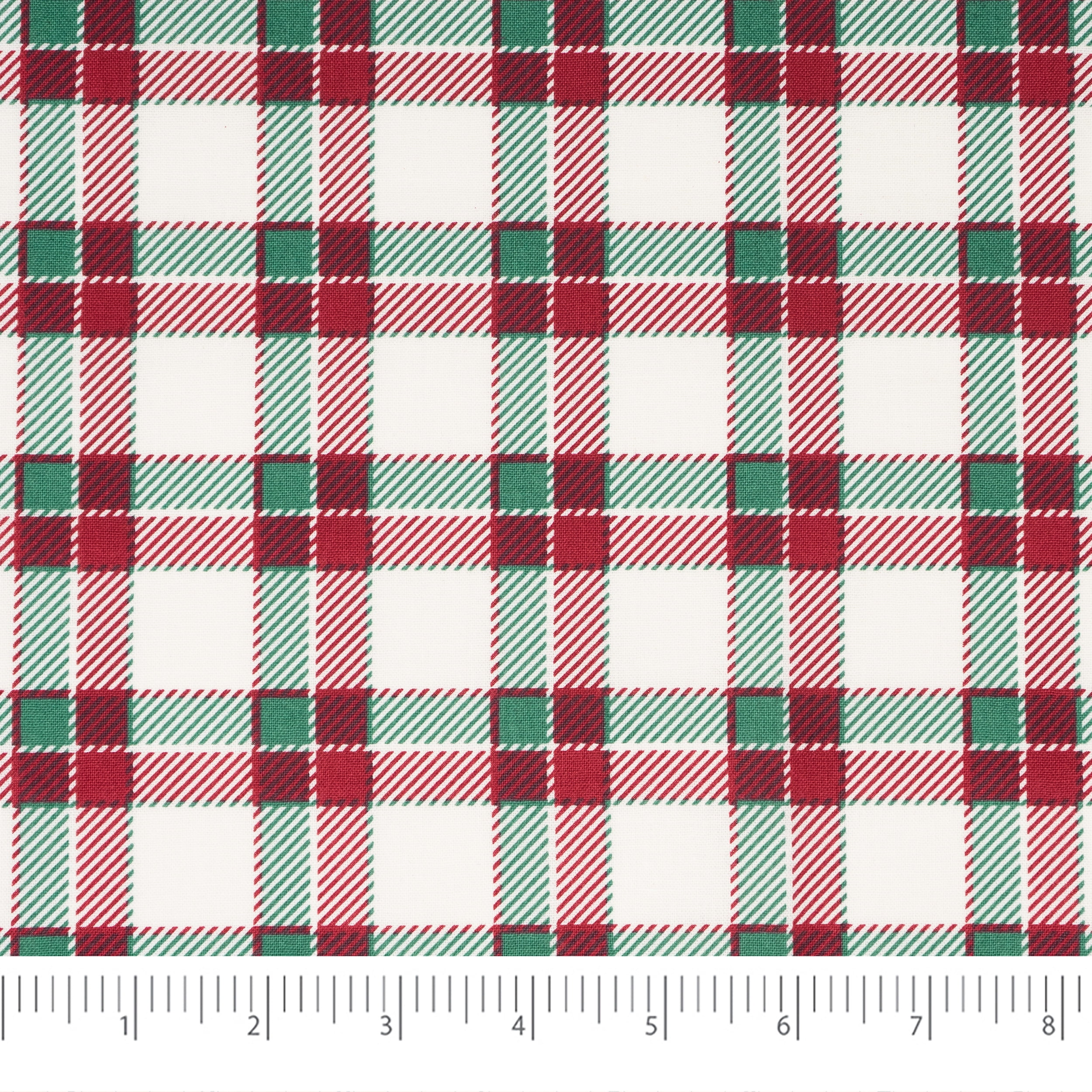 Singer Print Fabric, 100% Premium Cotton, Christmas Red And Green Plaid ...