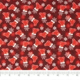 Singer Print Fabric, 100% Premium Cotton, Christmas Red Stockings, 3 ...