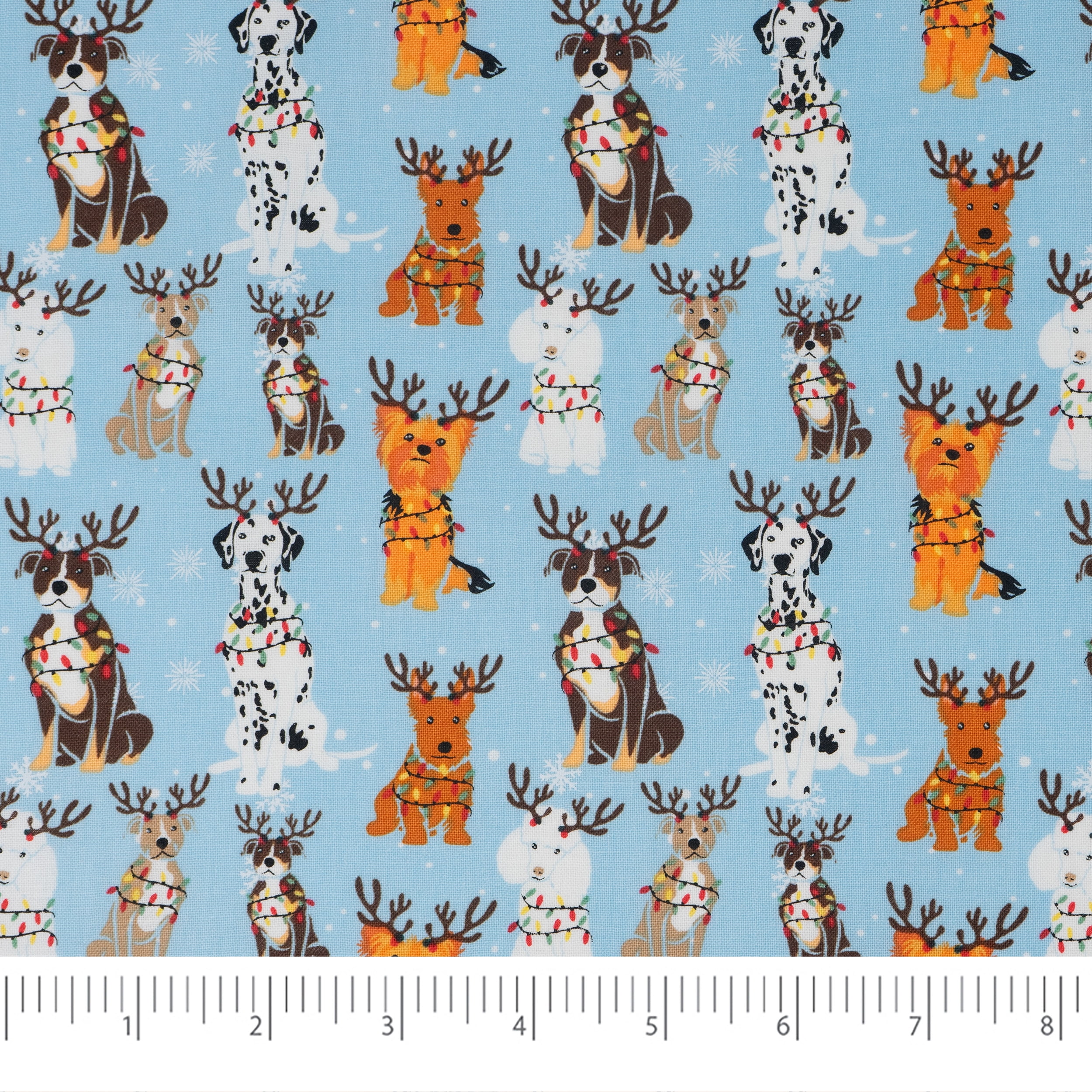 Singer Print Fabric, 100% Premium Cotton, Christmas Reindeer Pups , 3 ...