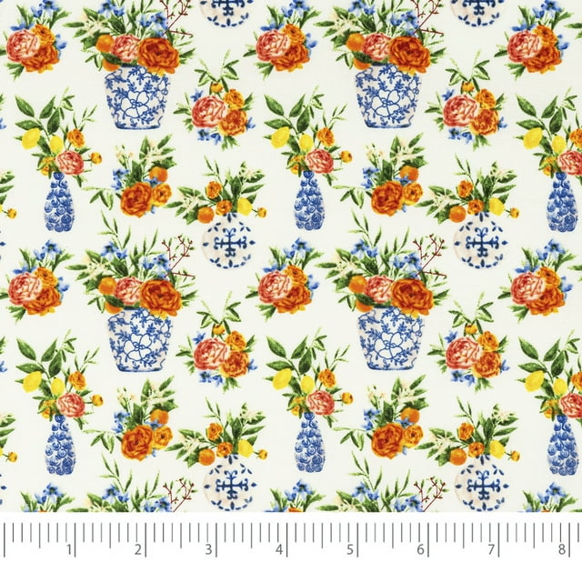 Singer Print Fabric, 100% Premium Cotton, Sewing Quilting, 44 inch ...