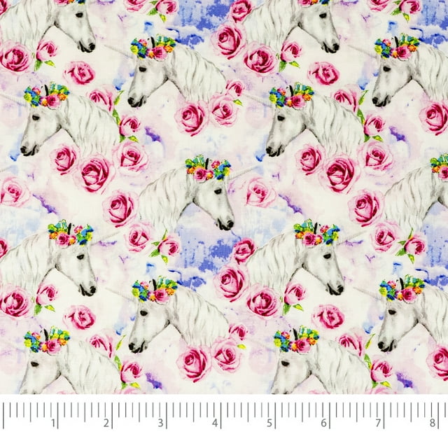 Singer Print Fabric, 100% Premium Cotton, Sewing Quilting, 44 inch ...