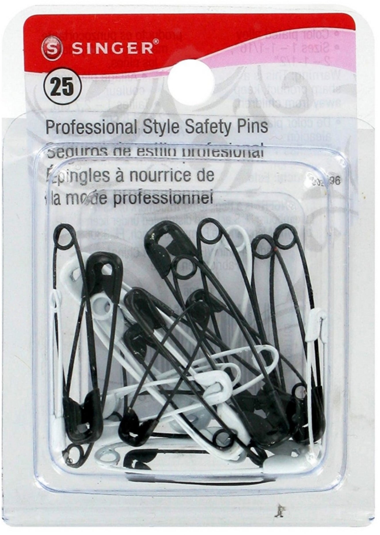 Singer Professional Style Safety Pins, Multi Sized 25 ea (Pack of 4 ...