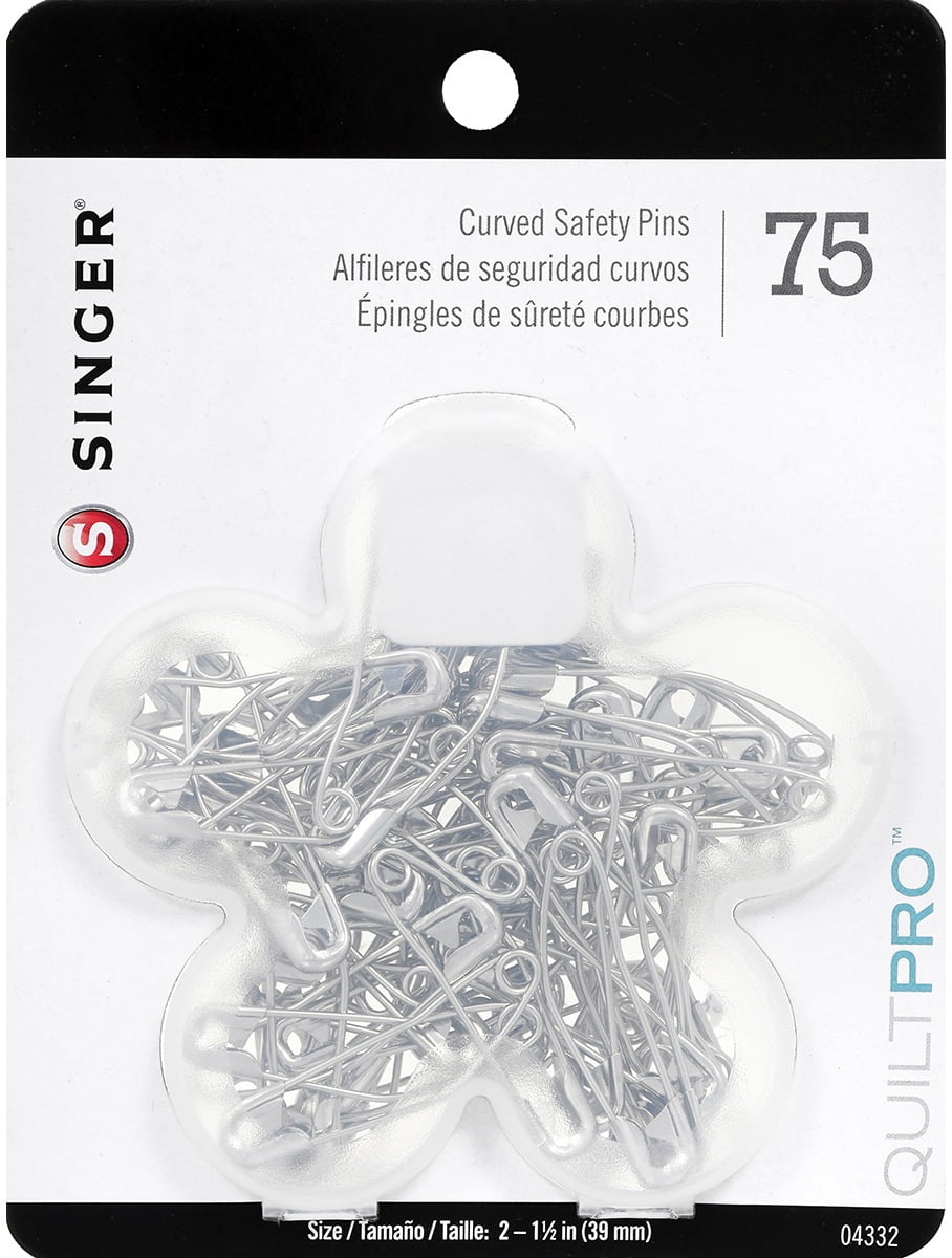 Singer Quiltpro Curved Safety Pins, 75/Pkg - Walmart.com