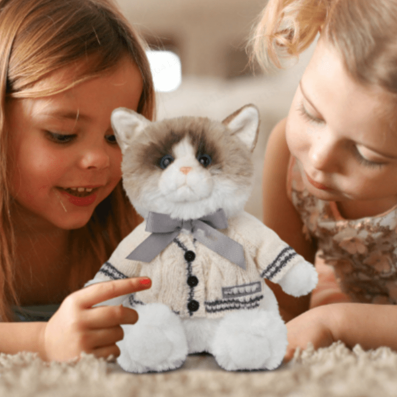 Singer Ragdoll Folk-lore Album Cardigan Plush Cat 9.8-Inch Soft Fluffy ...