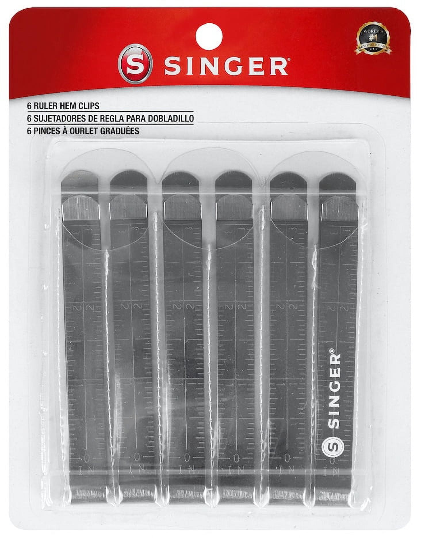 Singer Ruler Hem Clips 6/Pkg-W/ Sleeve - Walmart.com