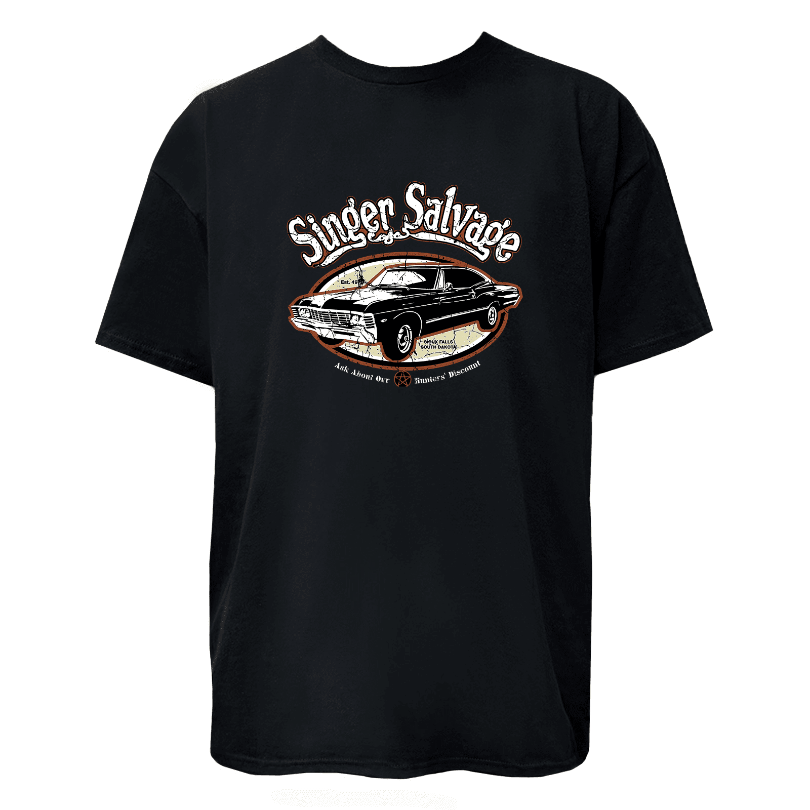 Singer Salvage Black Graphic T-Shirt – Classic Car -Inspired Design ...