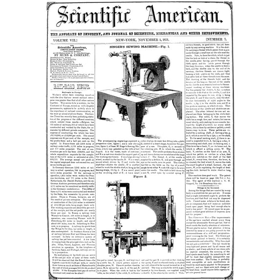 Singer Sewing Machine. /Ndescription Of Isaac M. Singer'S Sewing ...