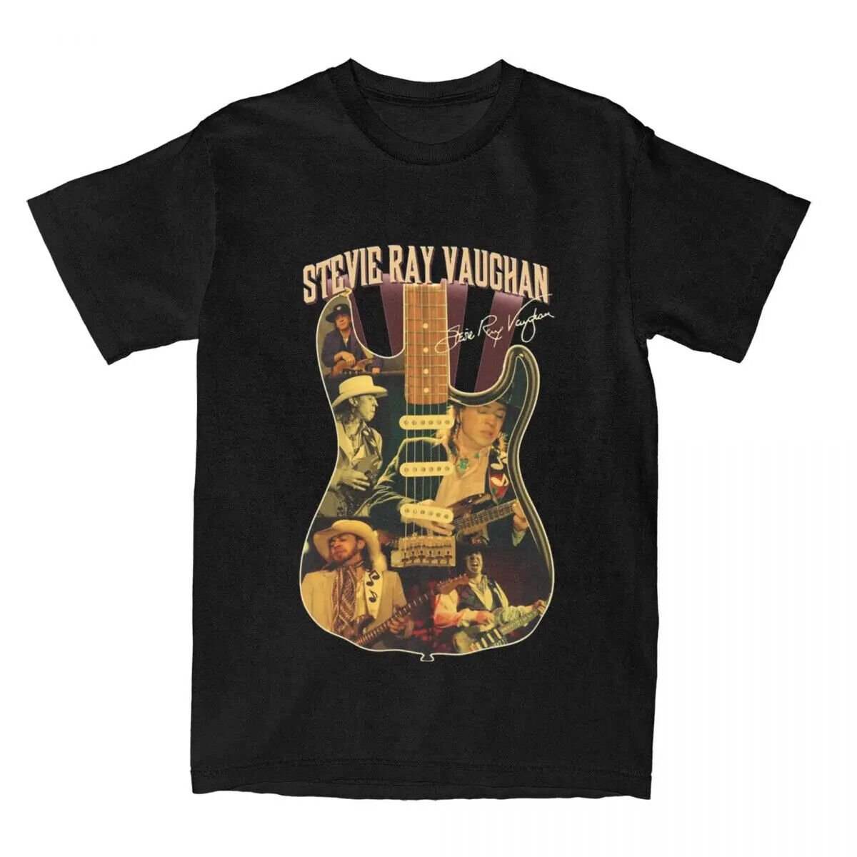 Singer Stevie Ray Vaughan Guitar Signature Men Women T Shirts Merch ...