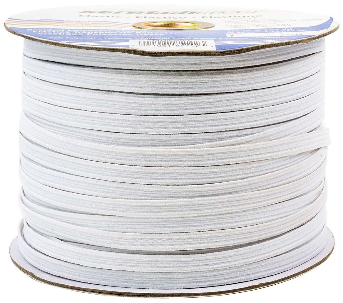 Singer Stretchrite Braided Elastic .25"X144yd-White - Walmart.com
