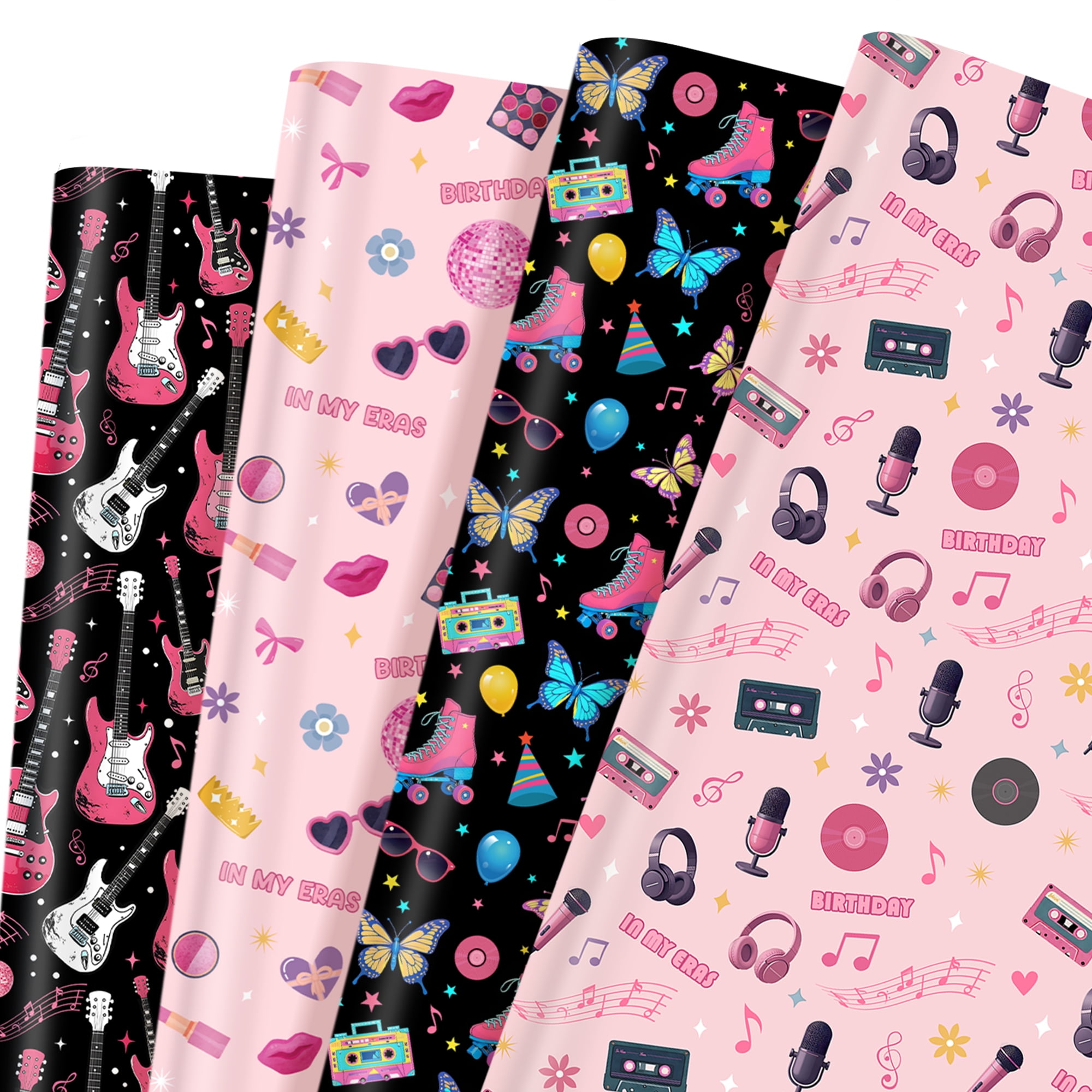 Singer Themed Gift Wrapping Paper, Music Concert Gift Wrap Paper ,12 ...