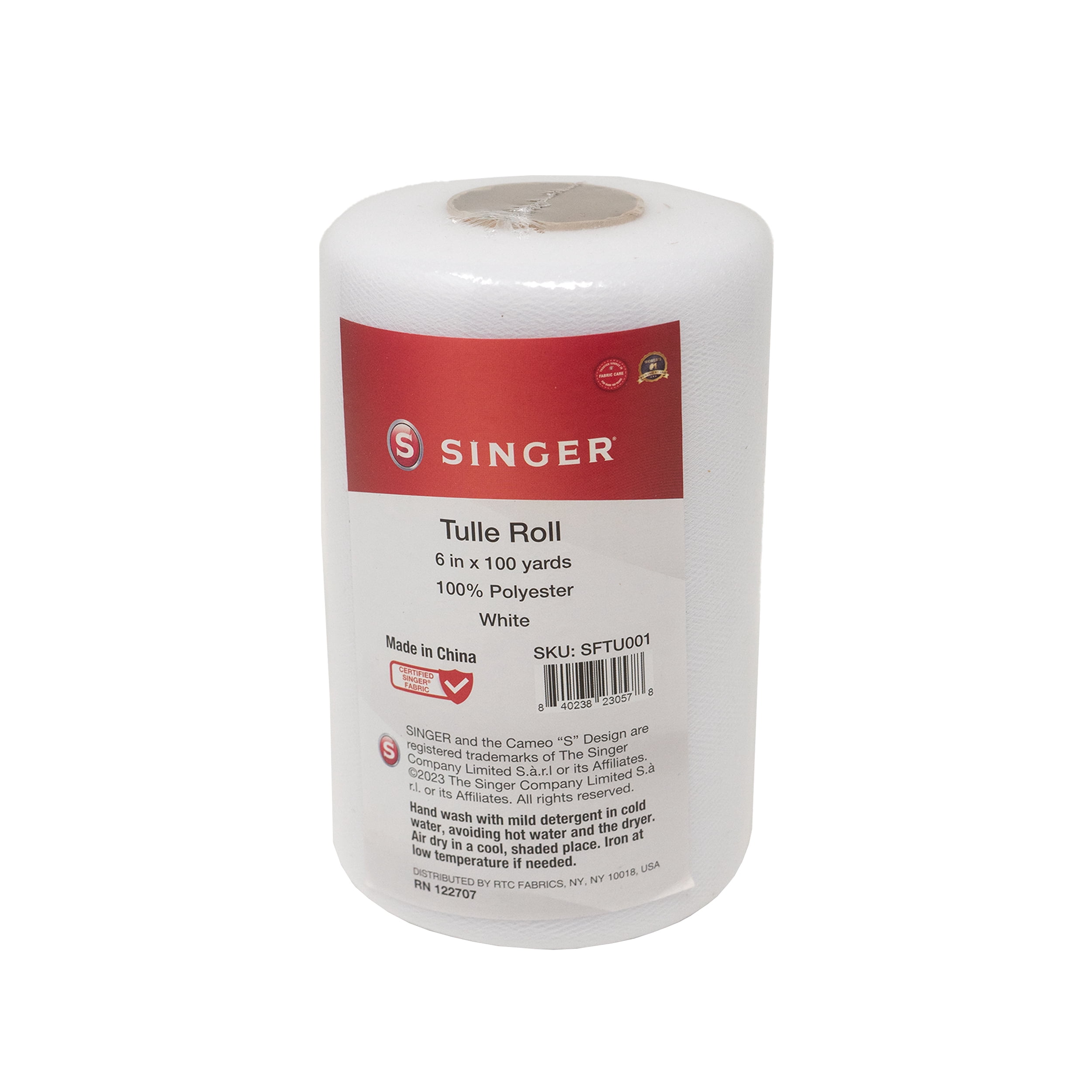 Singer White Tulle Fabric Rolls 6 Inch by 100 Yards (300 ft) - Walmart.com