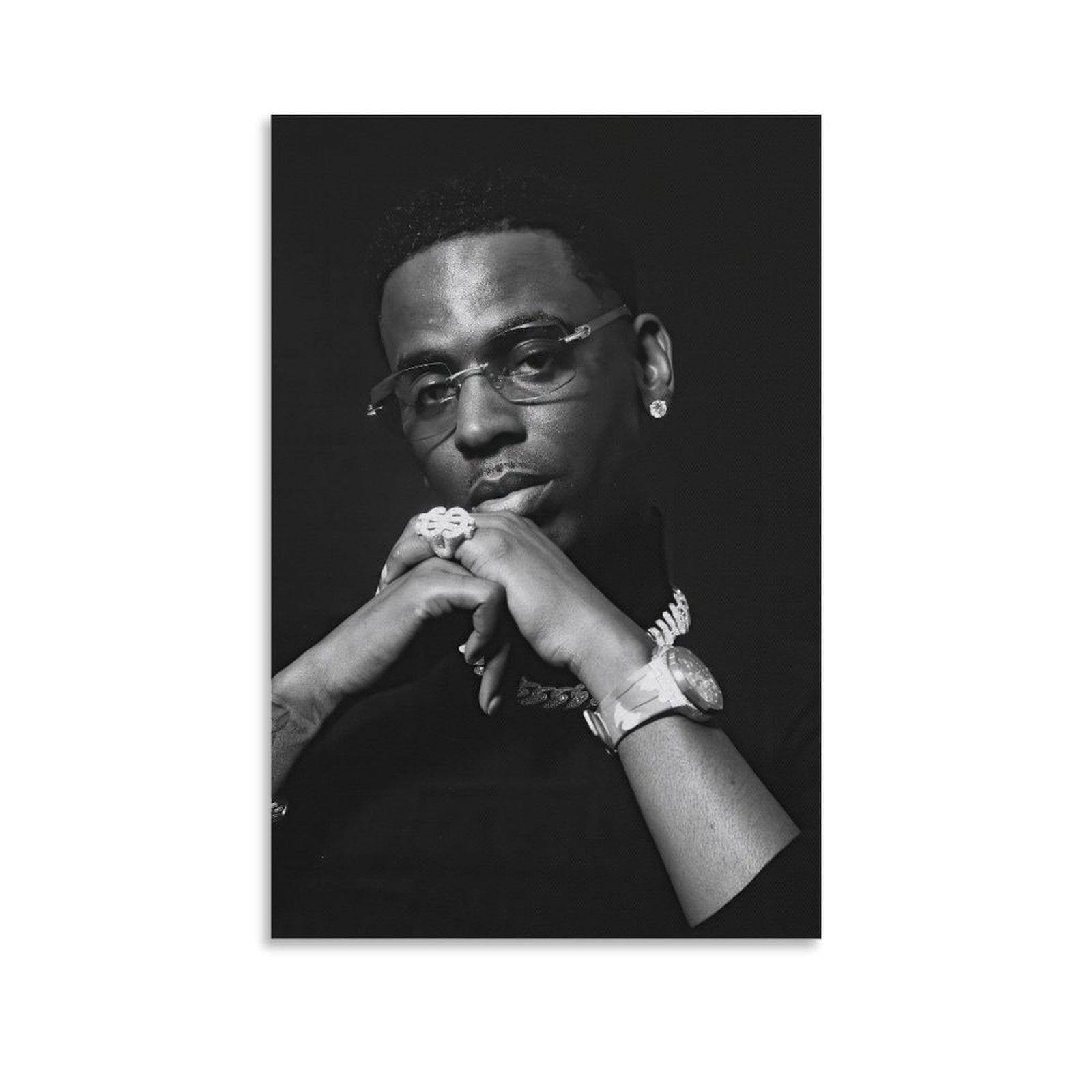 Singer Young Dolph Poster Rapper Hiphop Music Album Cover Canvas Art ...